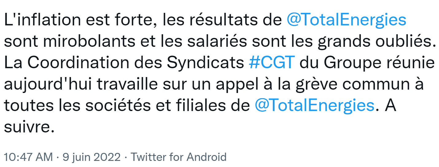 SYNDICAT CGT ARGEDIS DES STATIONS TOTAL